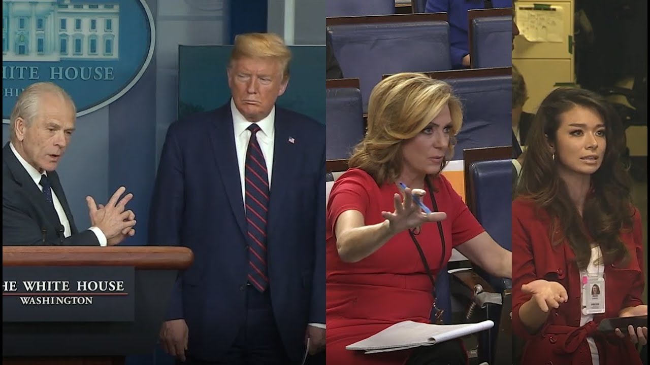 Trump & team on 4/2/2020 held a press briefing & talked to reporters ...