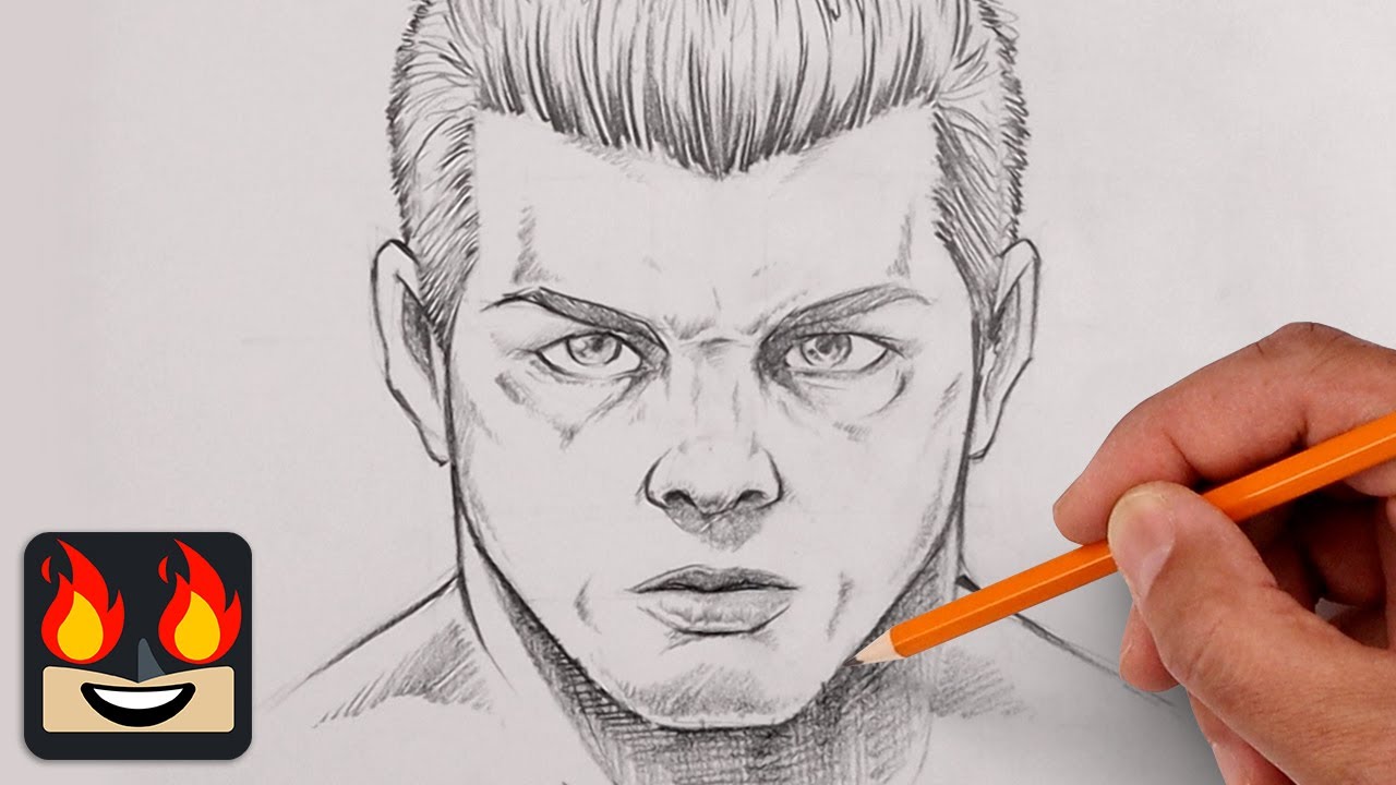 How To Draw Cody Rhodes | Step by Step Sketch Course - YouTube