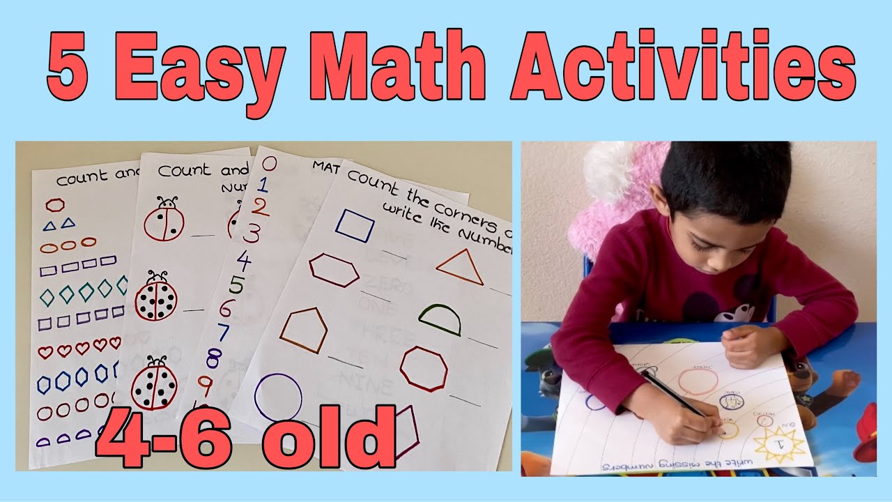 5 Easy Math and Numbers Activities for Preschool and Kindergarten ...
