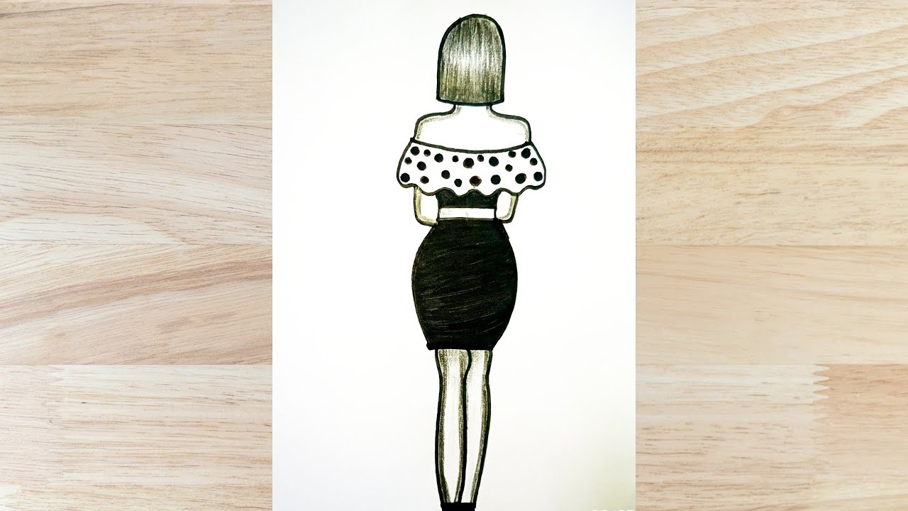 How to draw a girl drawing easy way to step by step #Easy girl drawing ...