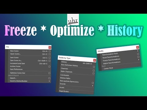 Maya: Freeze, Optimize, History - YouTube