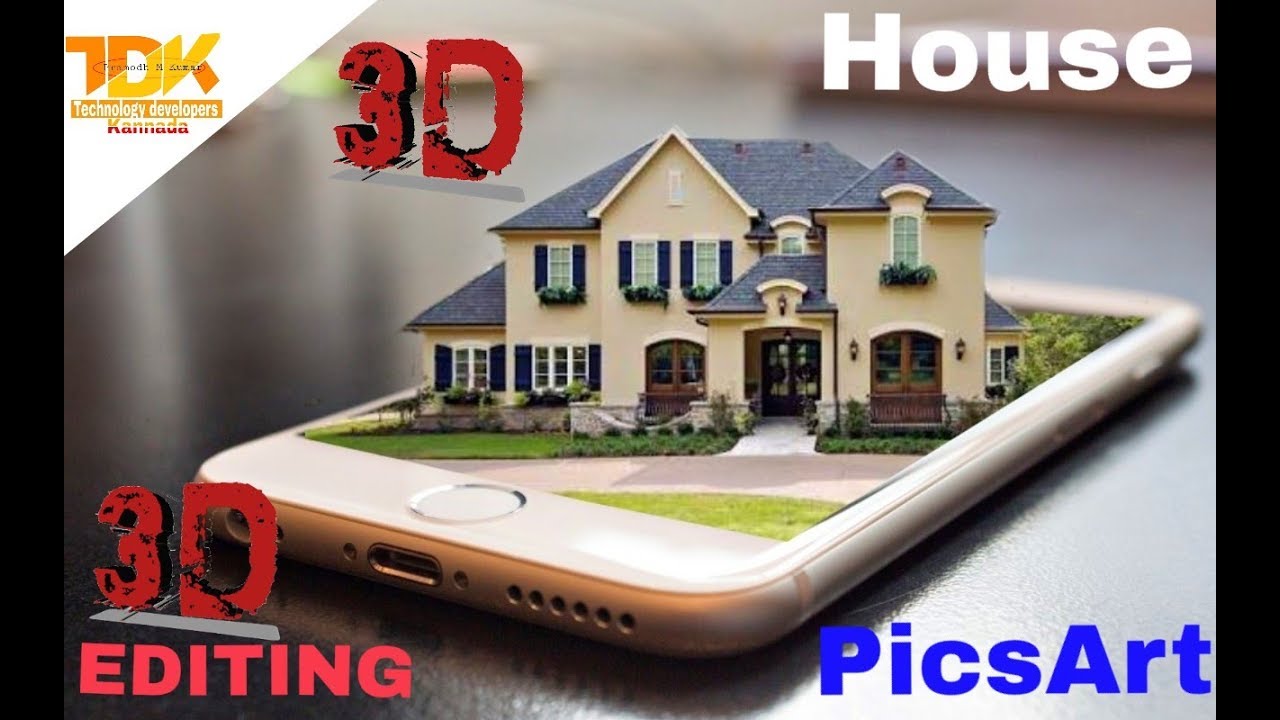 PicsArt 3d House editing | picsart tutorial 3d manipulation | picsart ...