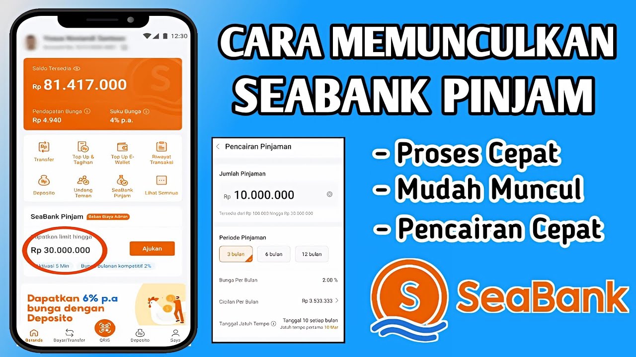 Cara Memunculkan Fitur Pinjaman di Seabank | Cara Pinjam Uang di ...