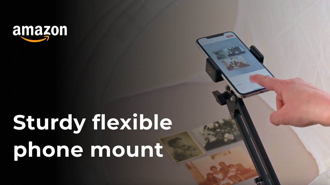 Photomyne Sturdy Flexible Phone Mount with Clamp - YouTube