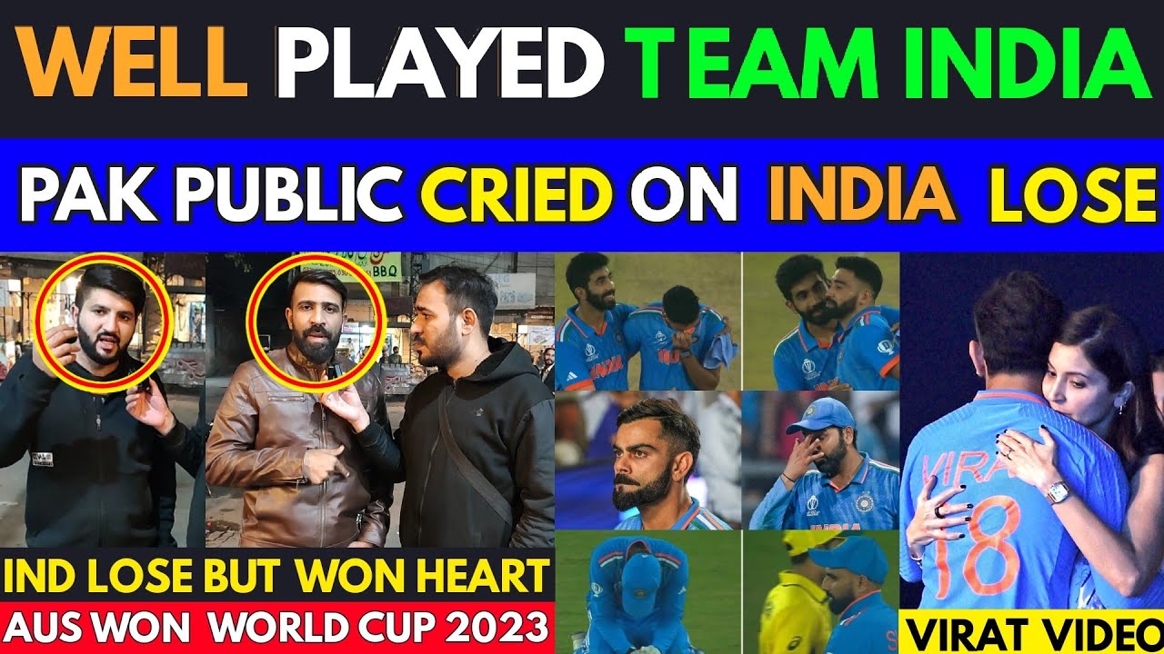 WELL PLAYED TEAM INDIA IN WORLD CUP FINAL 2023 |IND VS AUS | PAKISTANI ...