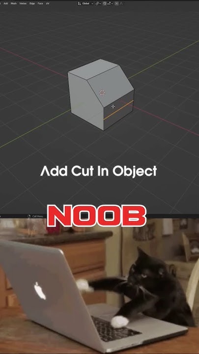 Noob VS Pro Artist: Add Cut in Object #blendercommunity #blender3d #blender#3d #my3dbox ...
