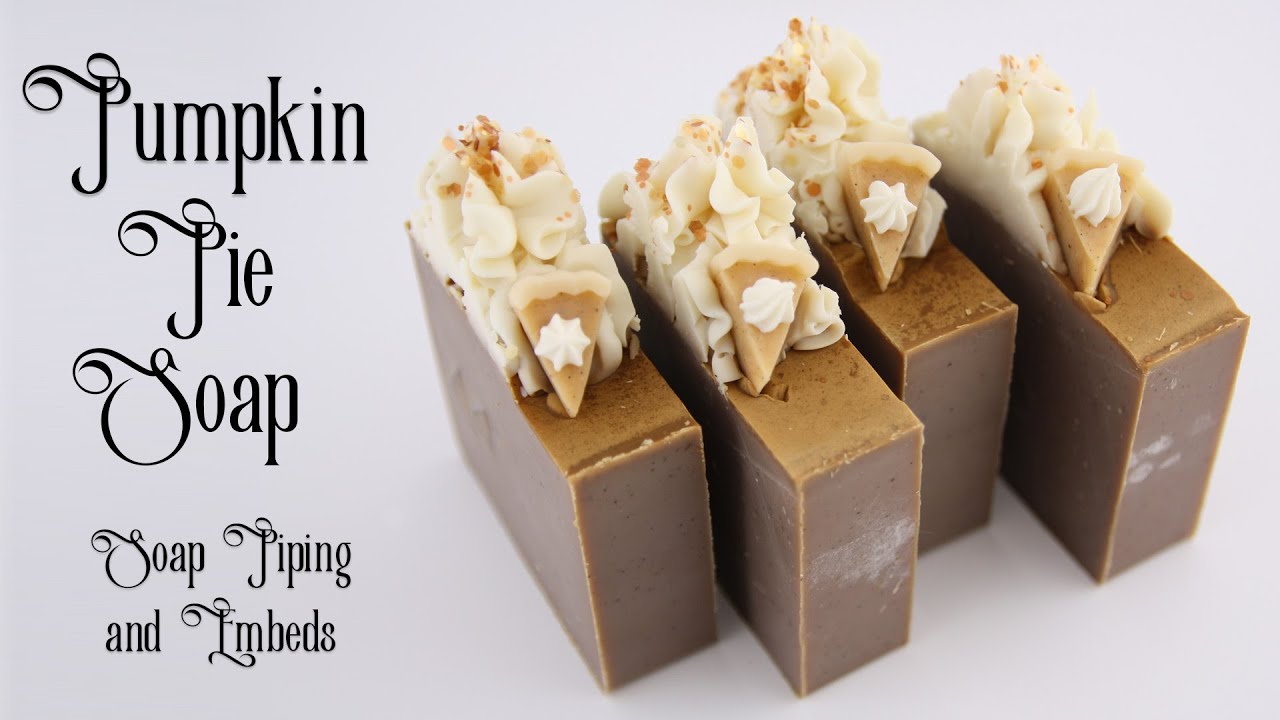 Pumpkin Pie: Soap Piping and Pie Embeds - YouTube