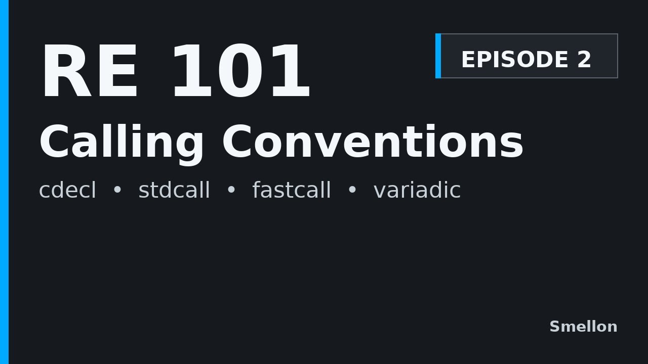 Reverse Engineering 101: CDECL vs STDCALL vs FASTCALL (Episode 2) - YouTube