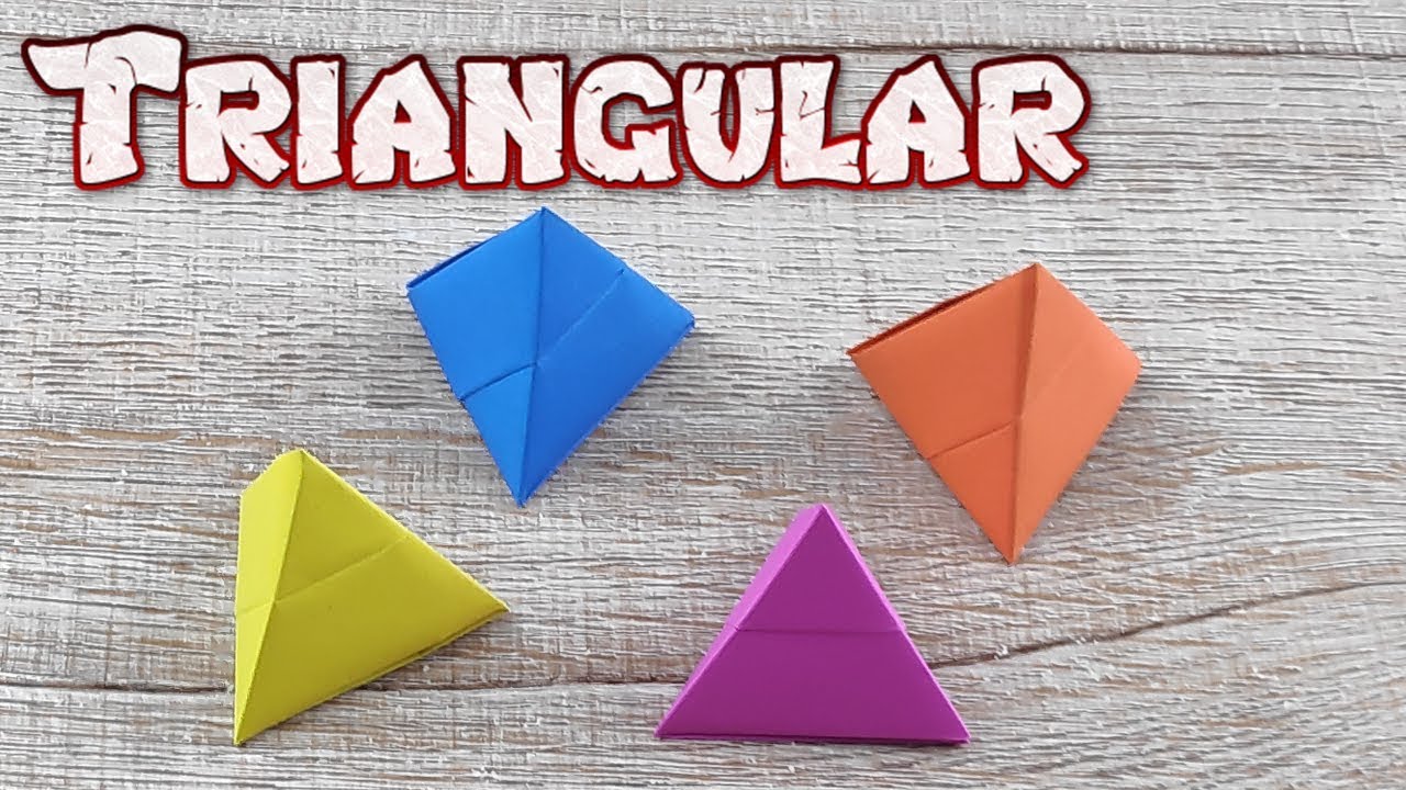 Origami Triangular Box | How To Make A Pyramid Cube Tutorials Step by ...