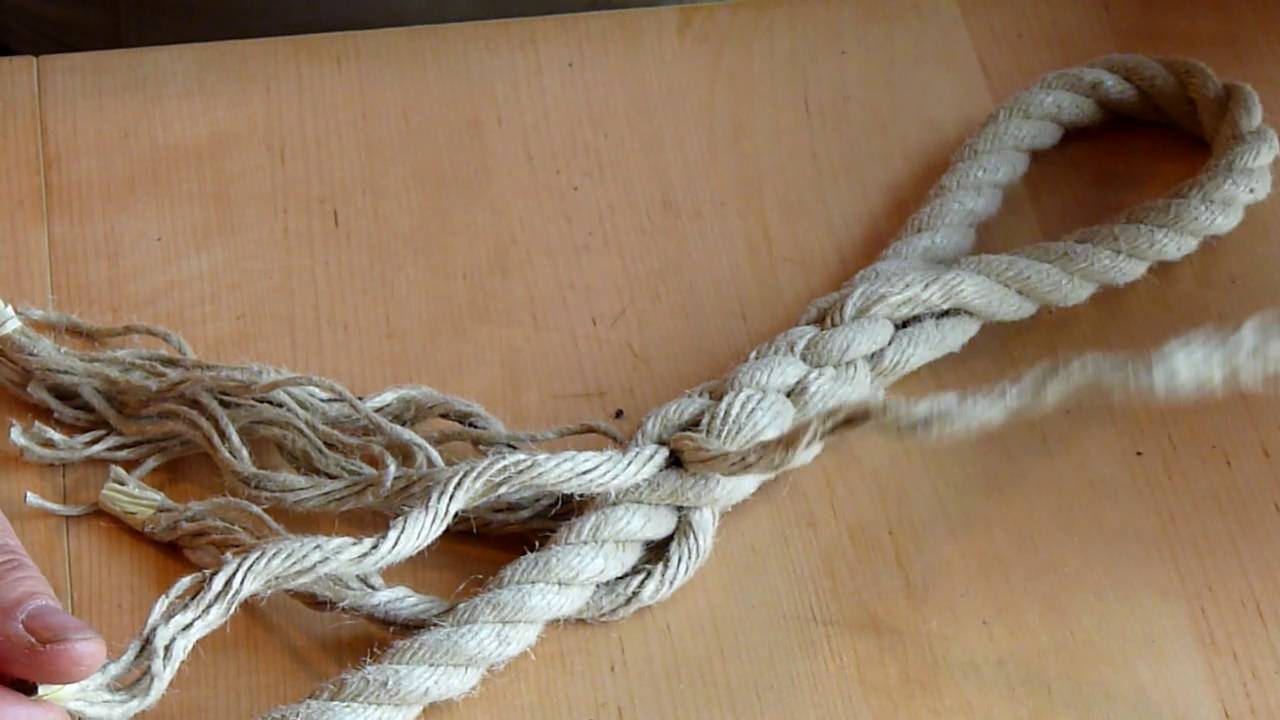 Oogsplits in driestrengs touwwerk - YouTube