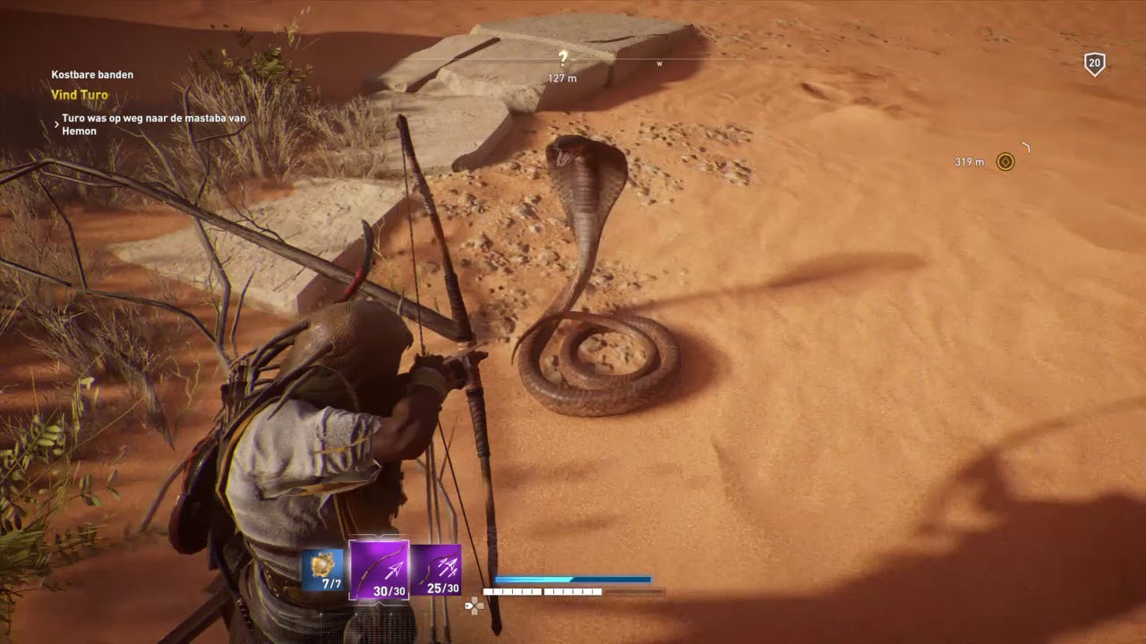 Assassin's Creed® Origins Finding a huge king cobra snake - YouTube