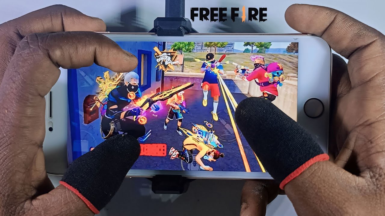 iPhone 8 Plus Free Fire Gameplay ⚙️Settings Free Fire max HUD+DPI+MACRO ...