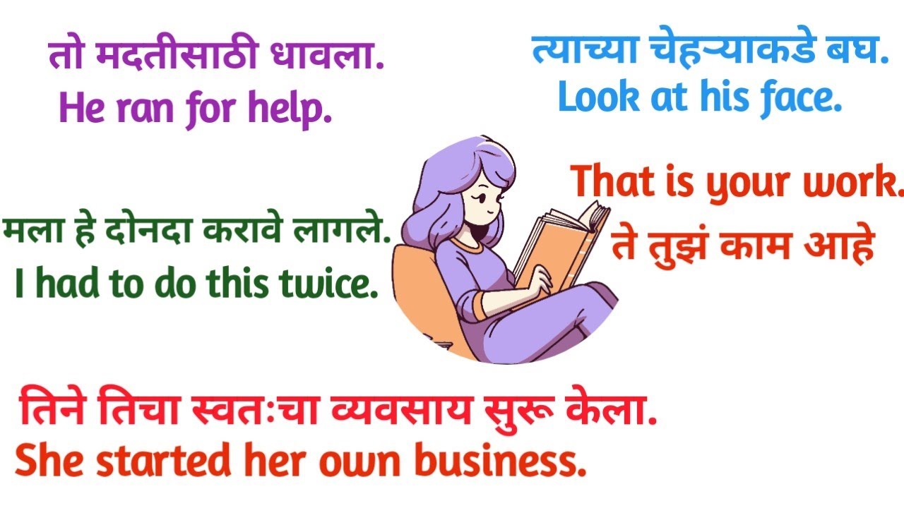 Daily use English short sentences with Marathi meaning|English with ...