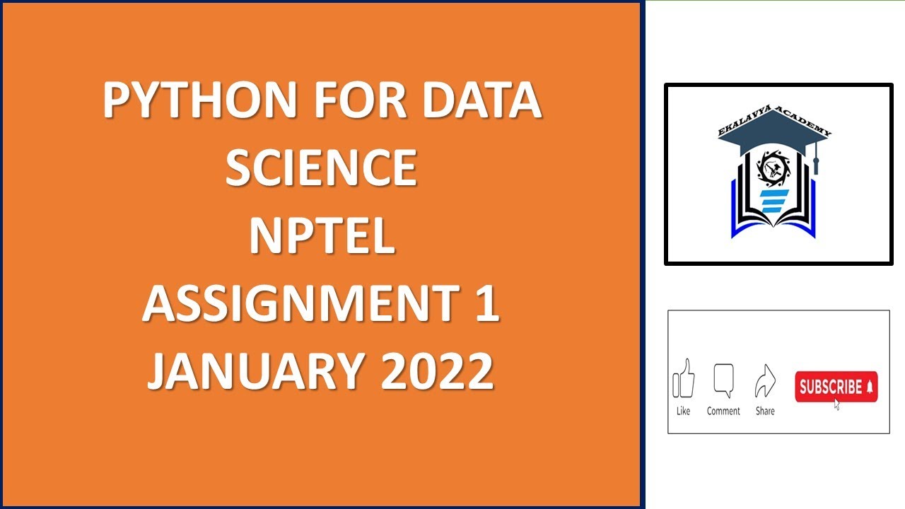 Python For Data Science Nptel Swayam Courses Jan 2022 Week 1 Assignment Youtube