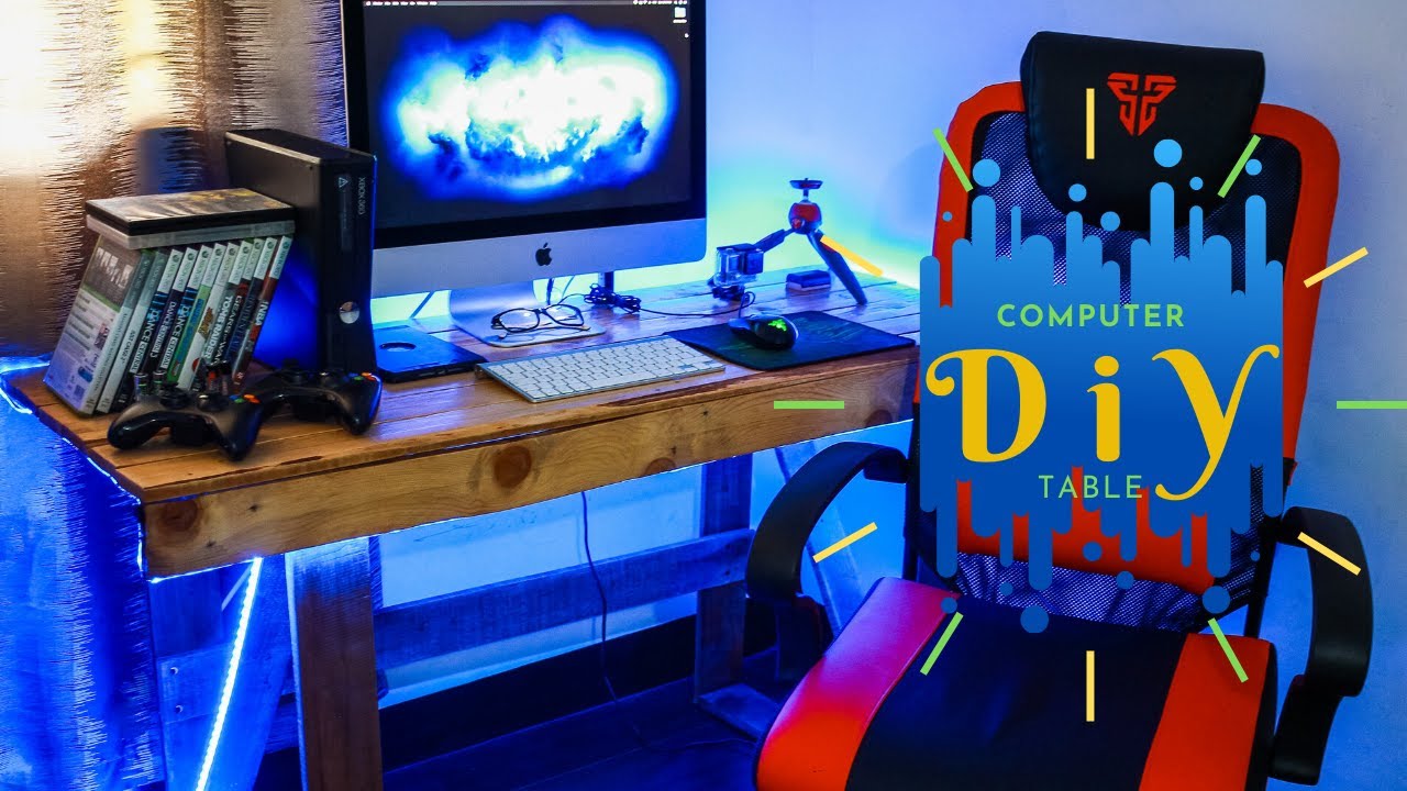 DIY Computer Table out of Wooden Pallet w/ limited Tools and space to ...