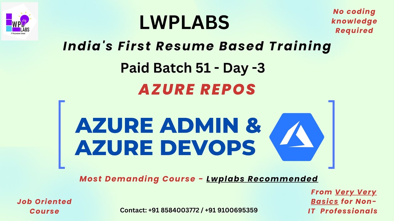 Azure DevOps & Admin Training | DAY 3 (Paid Batch -51) 18/04/23 | Azure Repos - YouTube