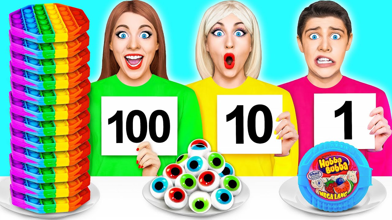 100 Layers of Food Challenge by Multi DO Challenge - YouTube