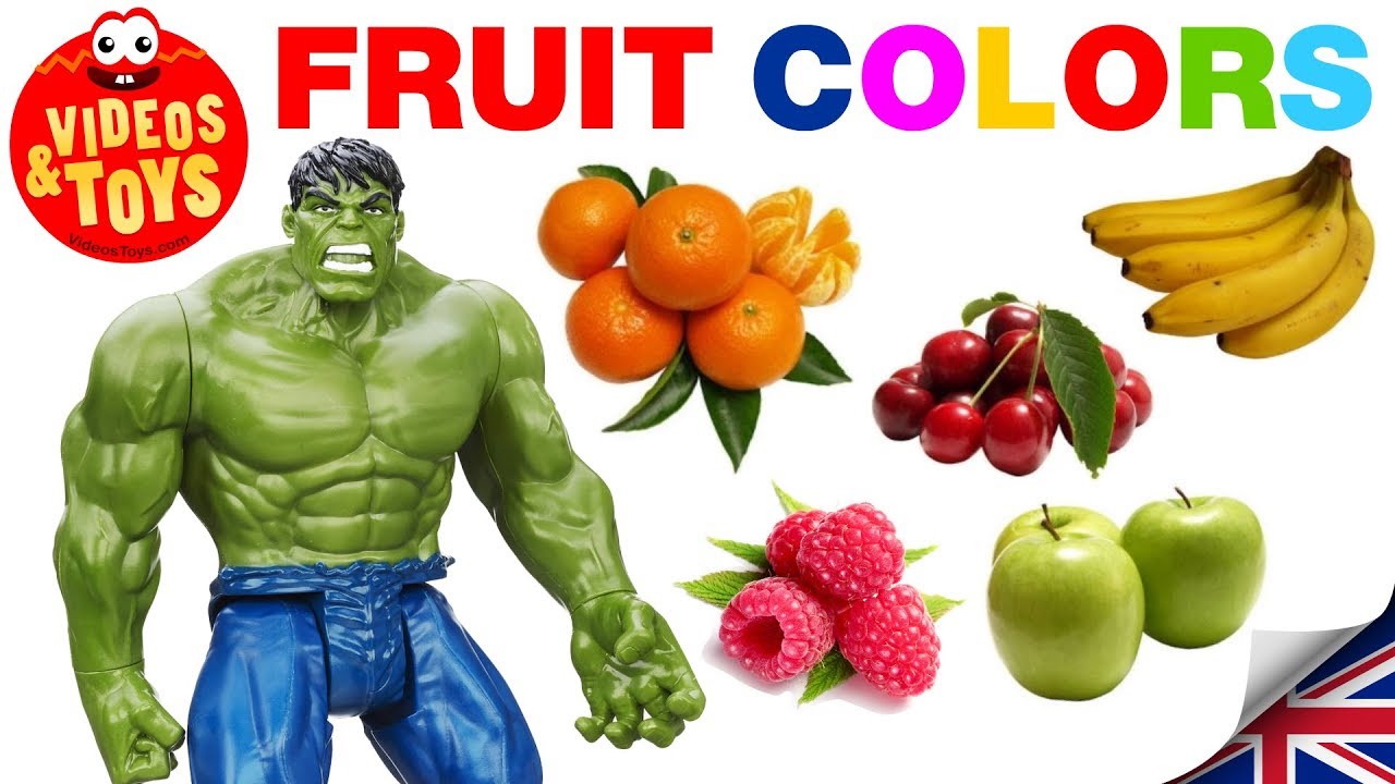 LEARN COLORS with FRUITS HULK for Kids - YouTube