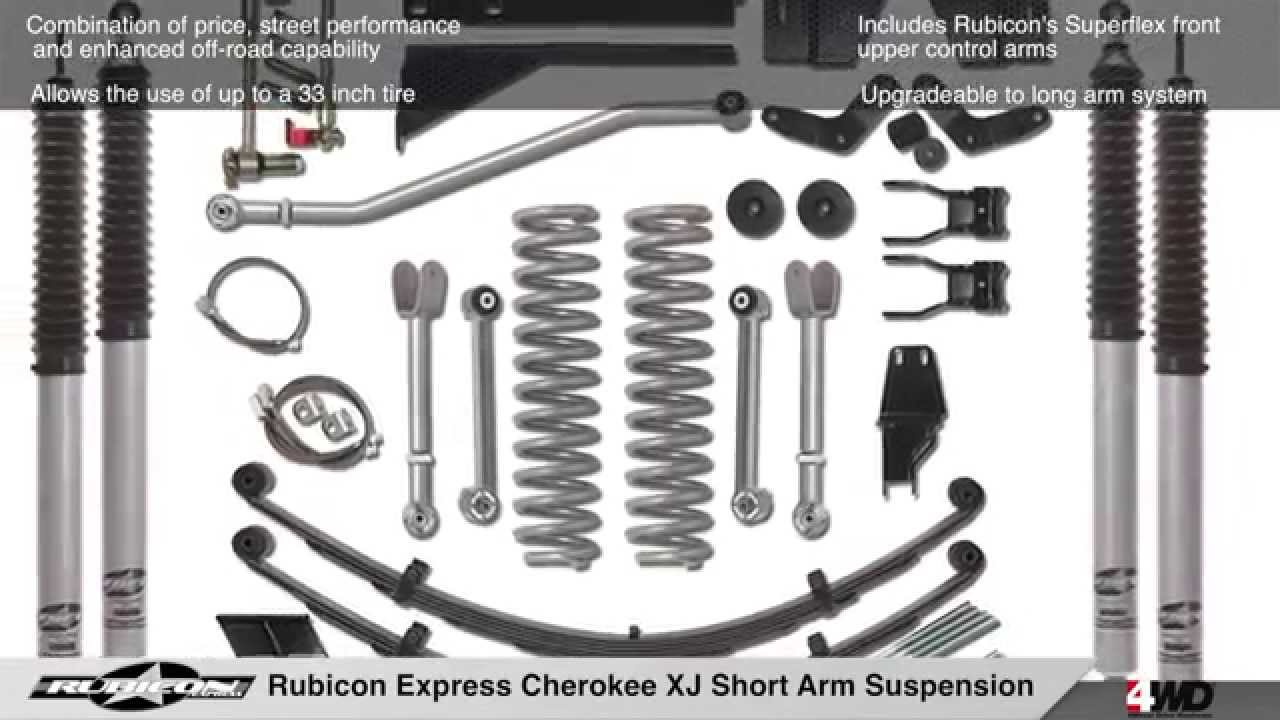 Rubicon Express Cherokee XJ Superflex 5.5 Inch Short Arm Kit - YouTube