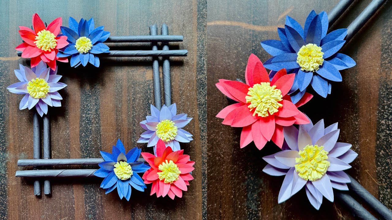 Easy and simple paper wall hanging | A4 sheet wall decor | paper Wall ...