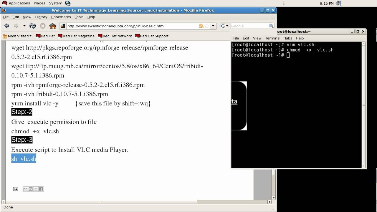 installing vlc media player in Linux - YouTube
