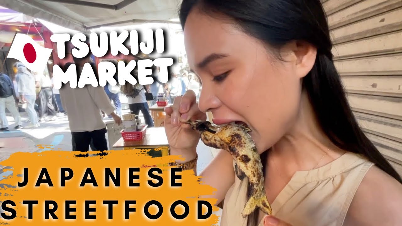 Japanese Street Food Tour at Tsukiji Fish Market - YouTube