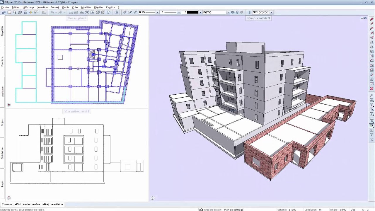 Allplan Engineering - Coffrage / Armature Bâtiment - YouTube