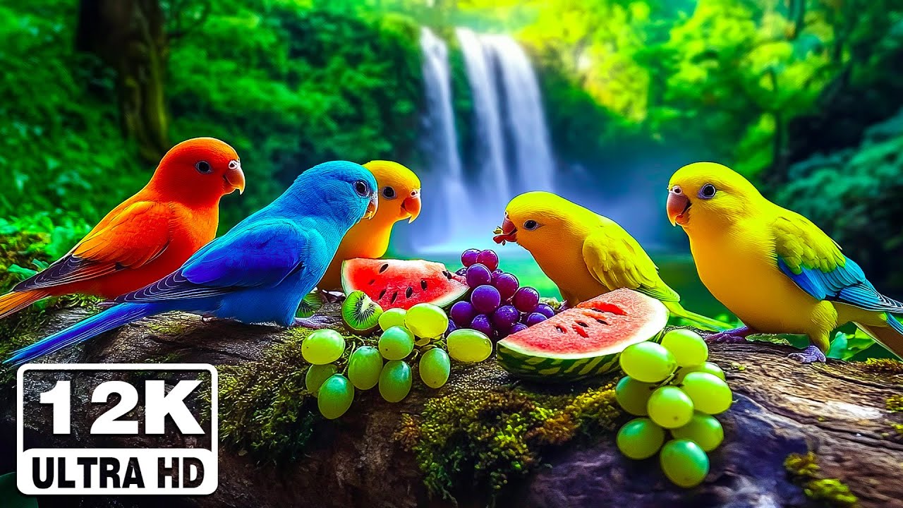 Charming Forest Birds 12K🕊️ Immerse in a duet of bird calls and gentle ...