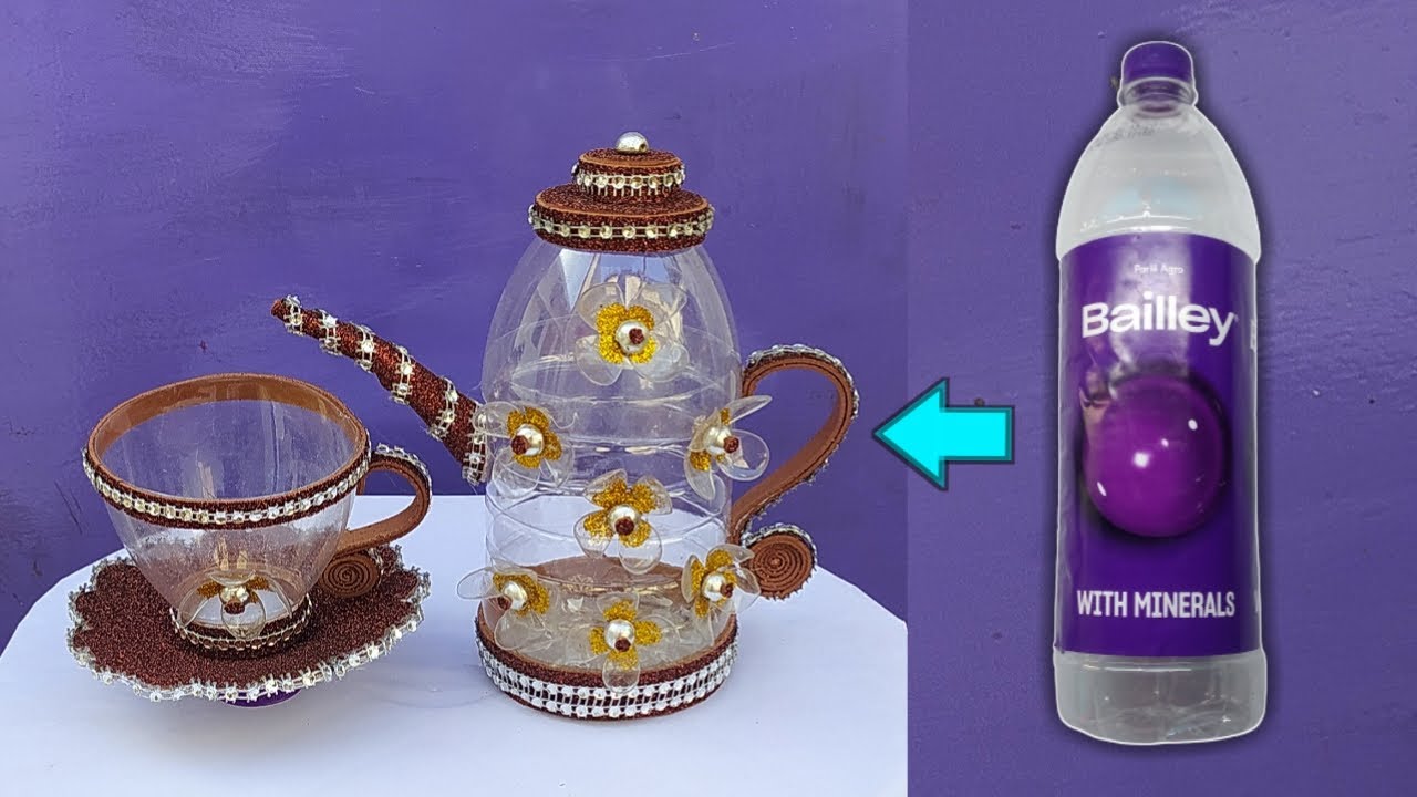 DIY Beautiful Tea Flask & cup making Idea Using Plastic Bottle // Reuse ...