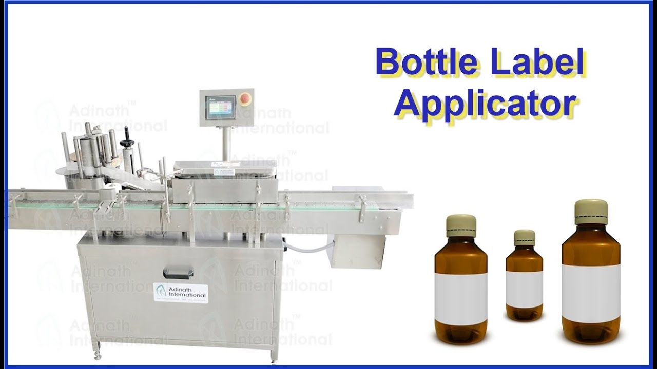 Bottle Labeler, Bottle Label Applicator, Vial Bottle Labeler - YouTube