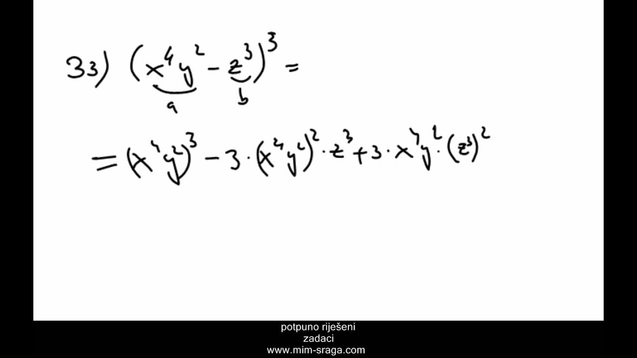 kub razlike - odgovor na pitanje tj. dodatna uputa uz zadatak iz zbirke ...
