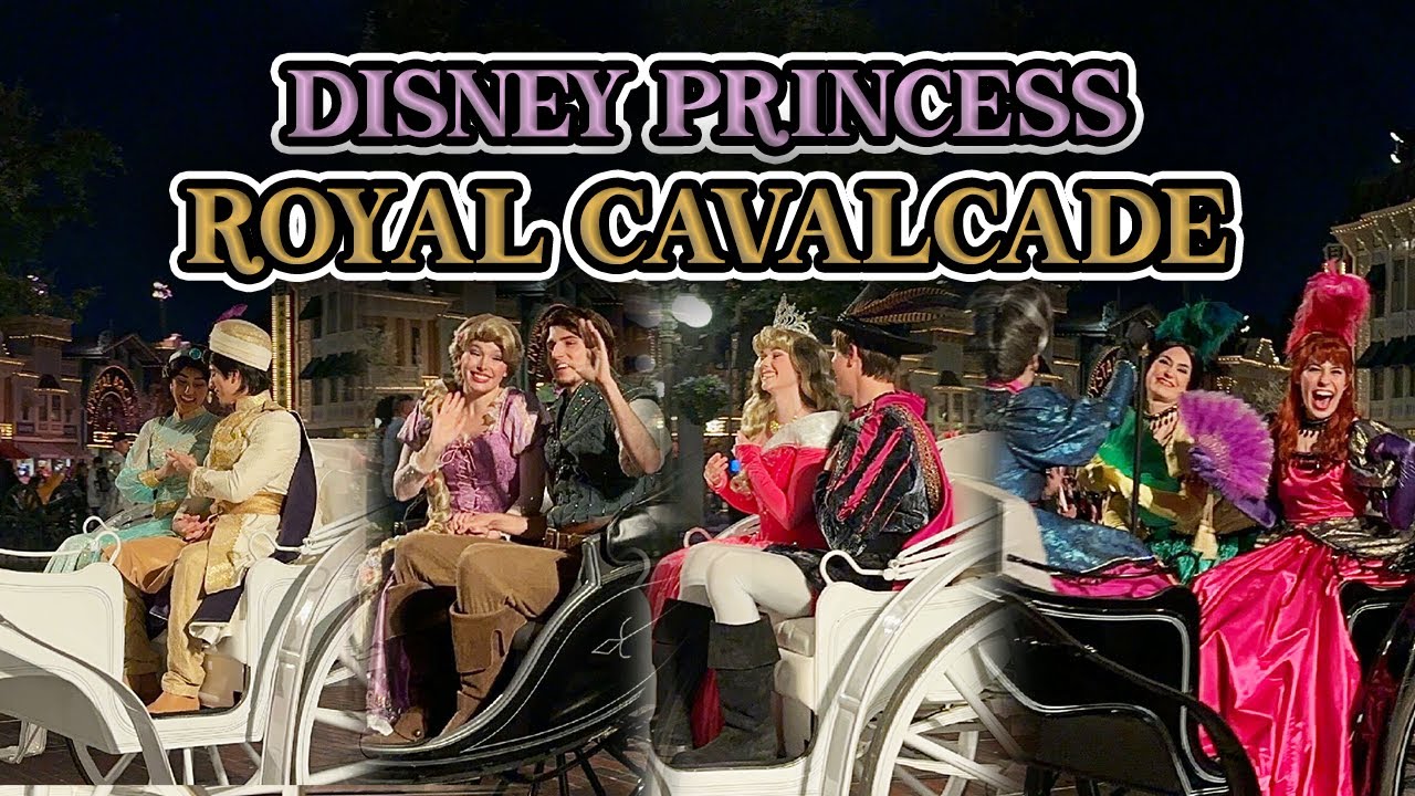 Disney Princess Parade! Sweethearts Nite Royal Cavalcade at Disneyland ...