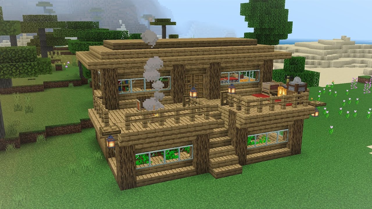 Minecraft | How to Build a Survival Starter House | Tutorial - YouTube