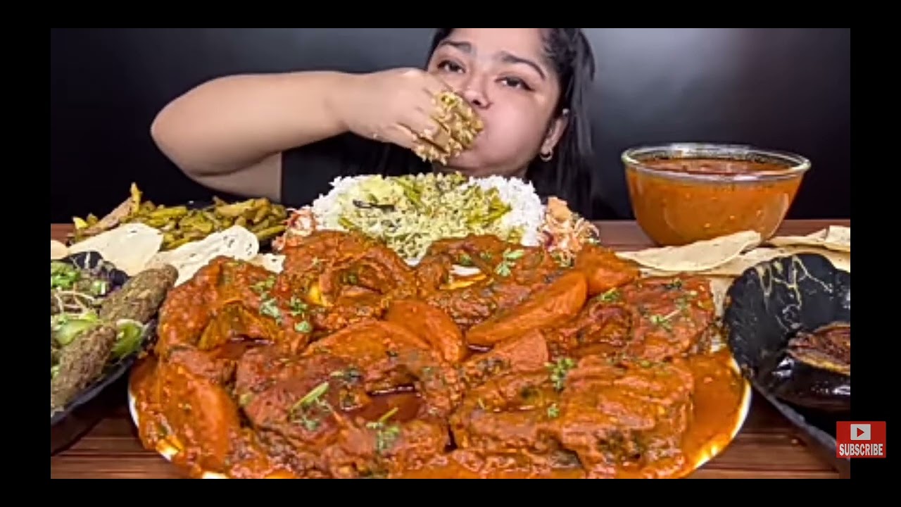 ##asm eating food challenge #ß rhu fish cury. - YouTube