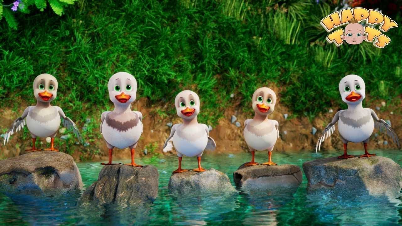 5 patitos | Canción de contar | Rimas infantiles para niños | HappyTots ...