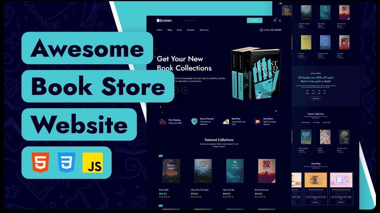 Book Store Website With Source Code - YouTube