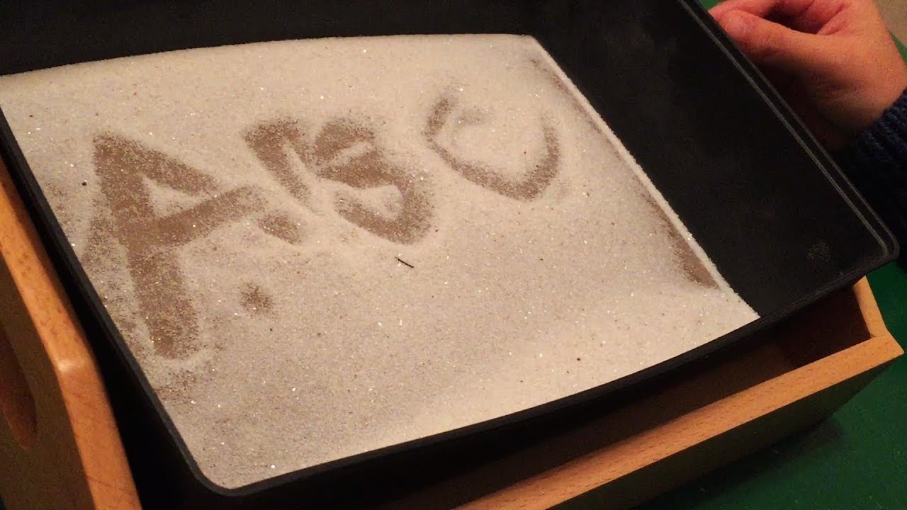 Learning ABC Letter Alphabets writing on the SandBox - YouTube
