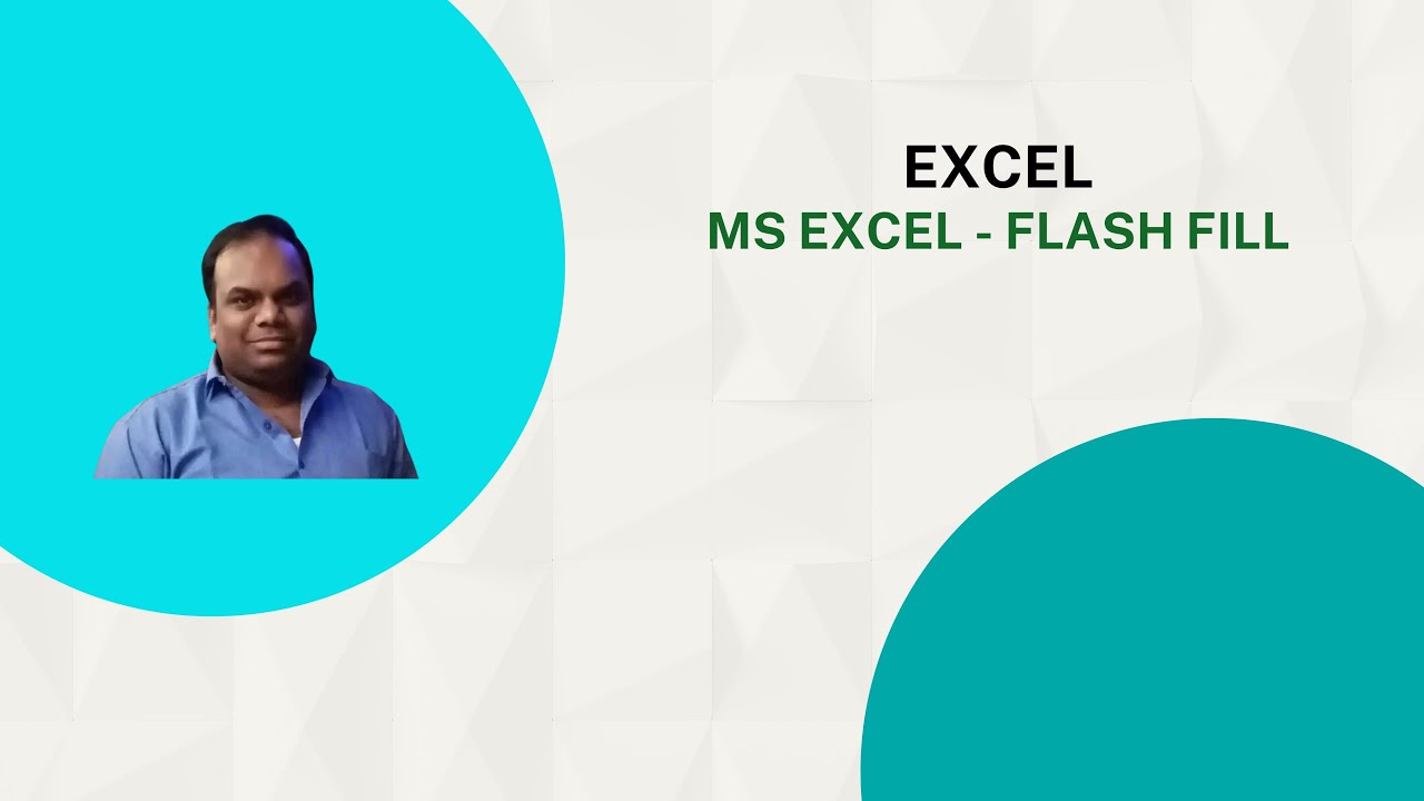Ms Excel Flash Fill Youtube