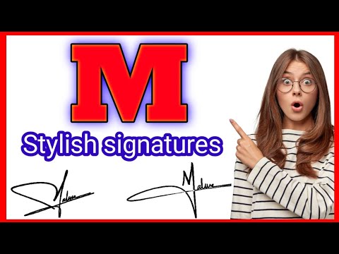️ M signature style | Signature style of my name | Signature M - YouTube