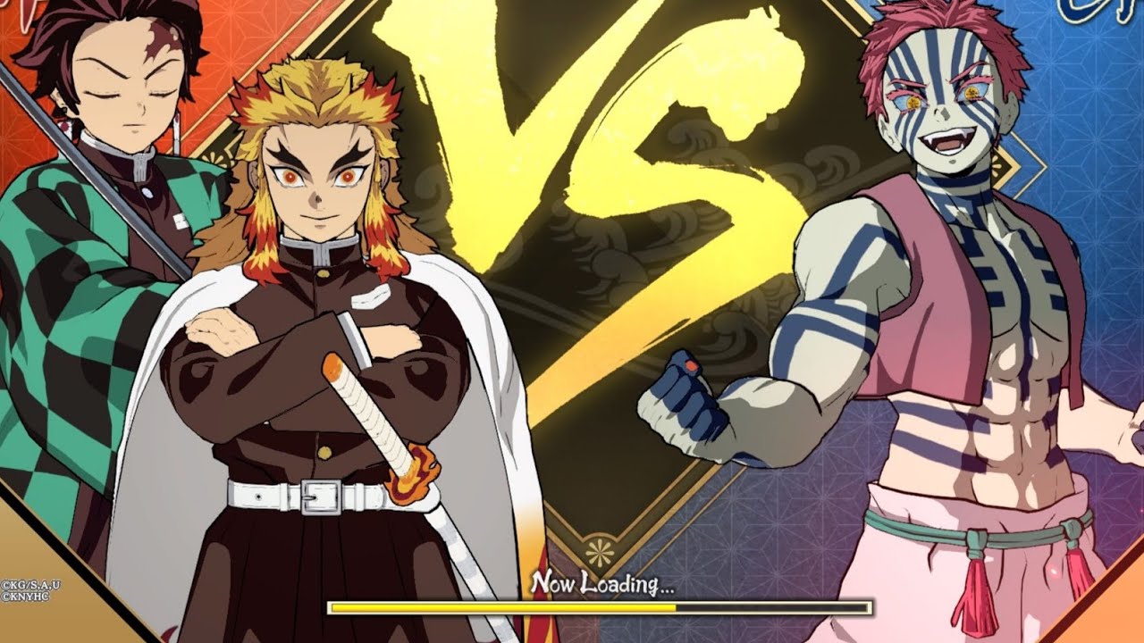 [VERY HARD]| RENGOKU & TANJIRO(FIRE) VS AKAZA | DEMON SLAYER | KNY ...