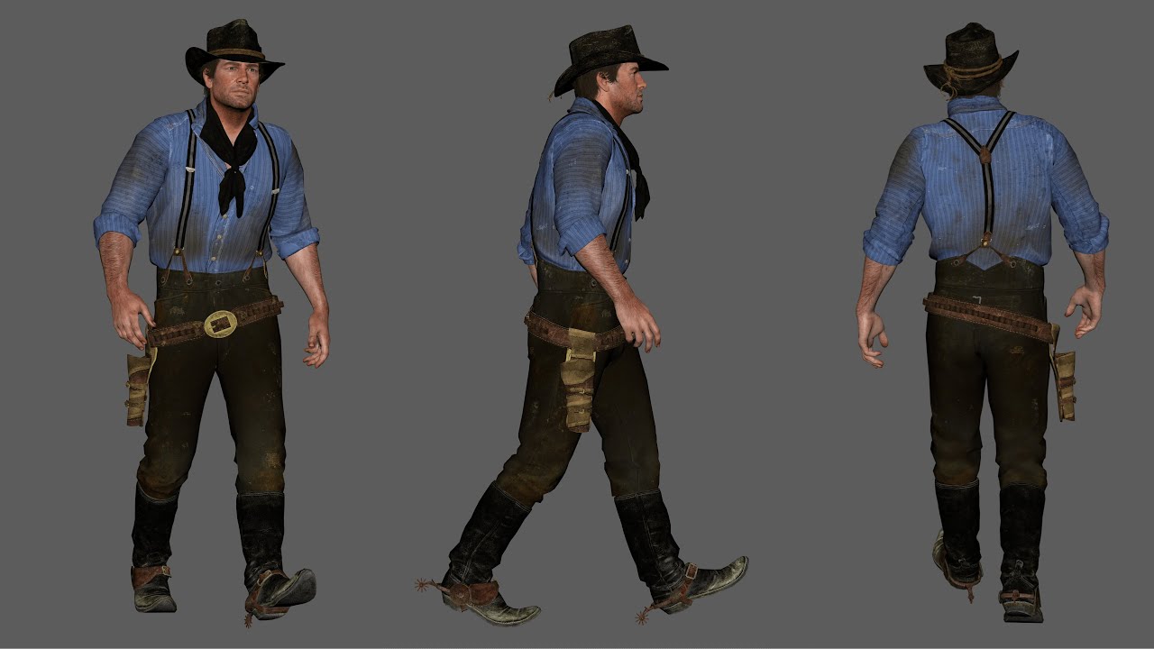 Arthur Morgan Maya Walk Cycle - YouTube