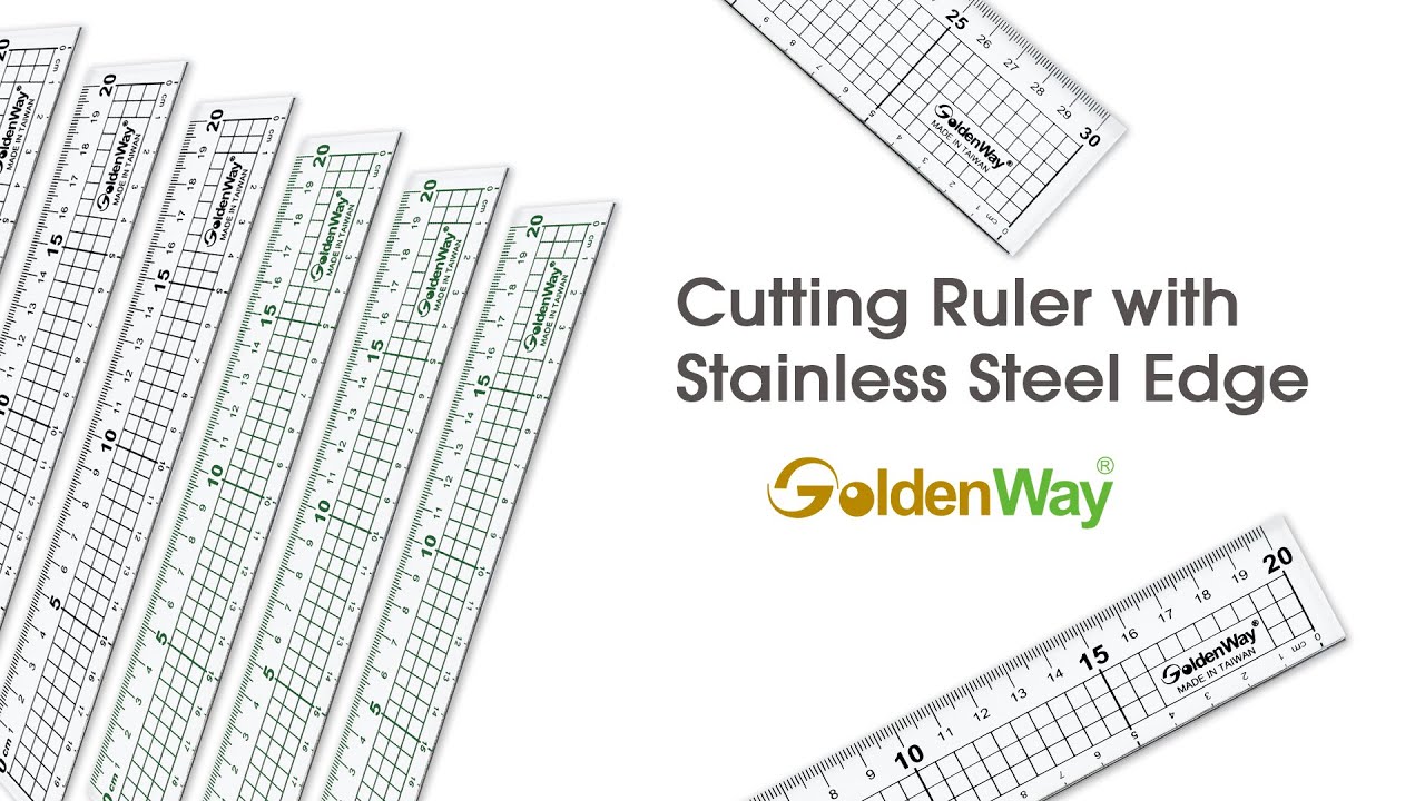 Cutting Ruler with Stainless Steel Edge #GA-CE020 - YouTube