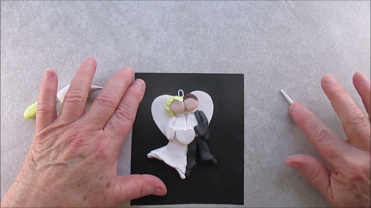 POLYMER CLAY BRIDE AND GROOM - YouTube