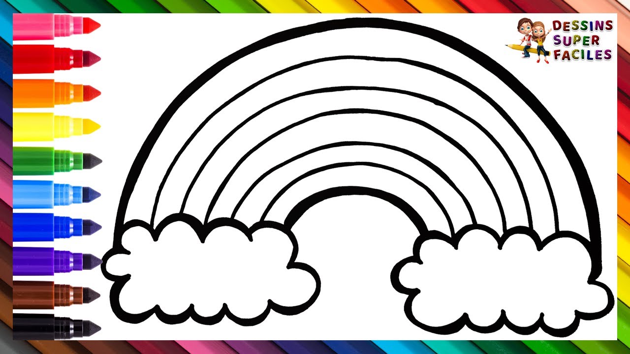 Comment Dessiner un Arc-en-ciel 🌈 Dessiner et Colorier un Arc-en-ciel 🌈 ...