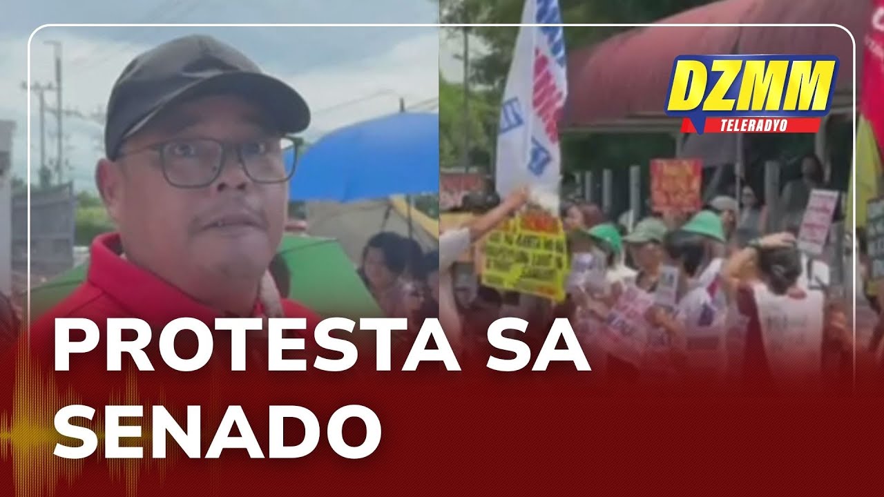 Group holds protest in Senate after ex-DPWH exec confession | DZMM ...