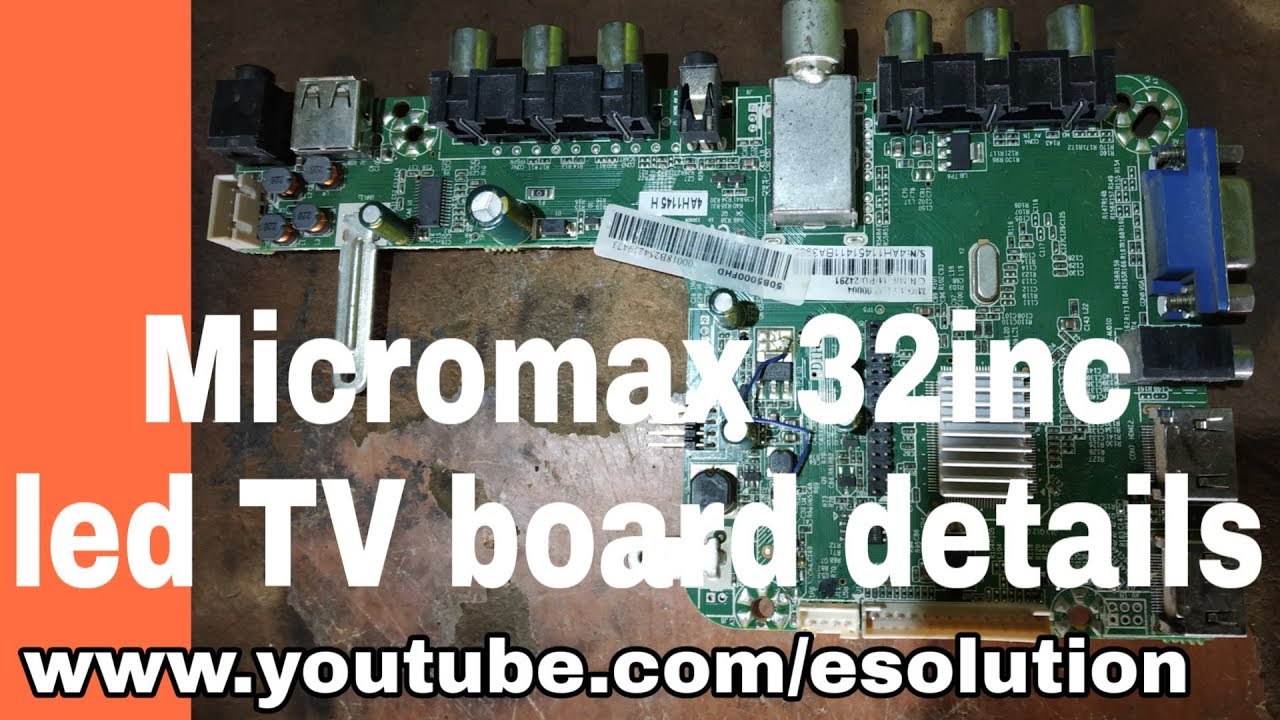 Micromax led tv board detail - YouTube