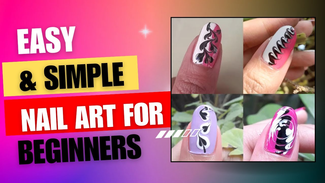 Easy and Simple Nail art for beginners | Step by Step Tutorial - YouTube