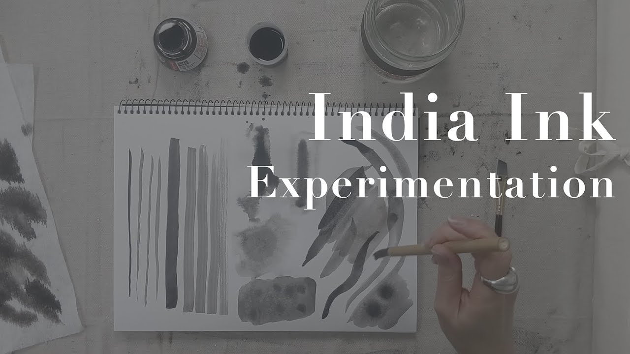 Beginning India Ink Experimentation - YouTube
