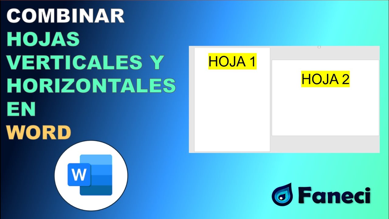 COMO COLOCAR UNA HOJA VERTICAL Y OTRA HORIZONTAL EN WORD - YouTube