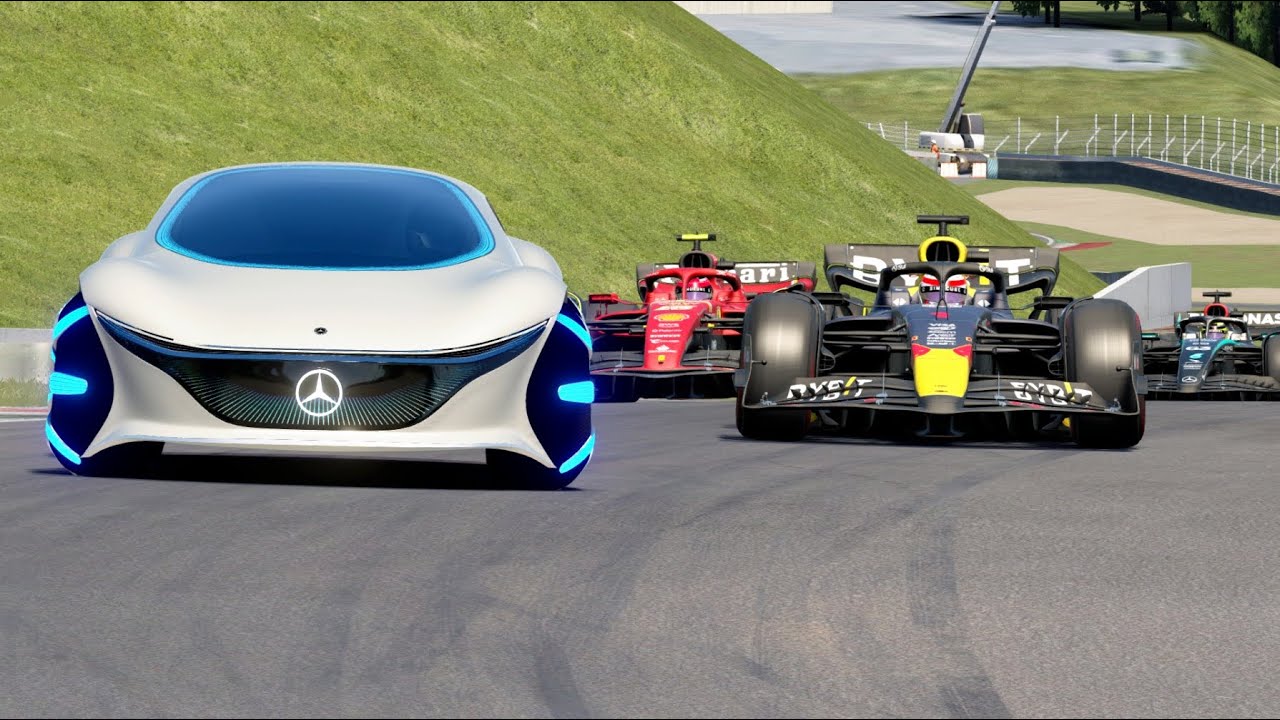 Mercedes-Benz AMG Vision AVTR vs F1 Racingcars at Mugello - YouTube